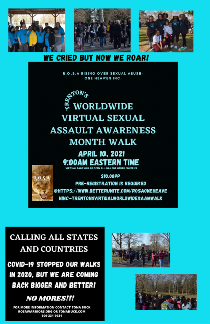 Register for Trenton’s Virtual Worldwide SAAM Walk | Tona Buck